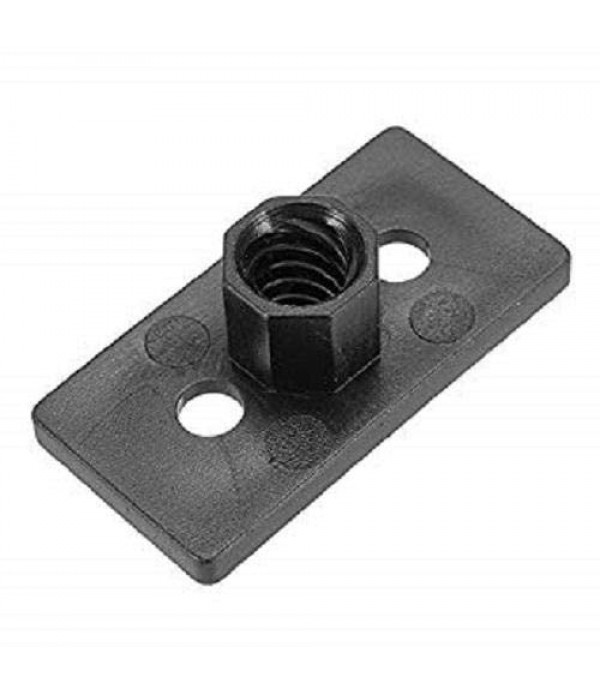 T8 8mm Lead 2mm Pitch T Thread POM Black Plastic Nut Plate For 3D Printer