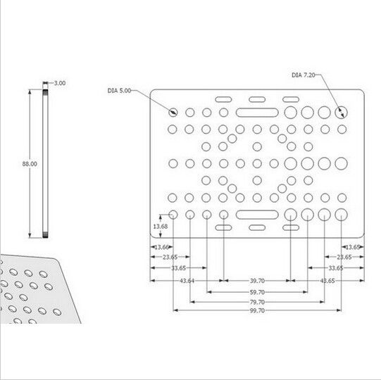 Gantry Plate Universal 20-80mm